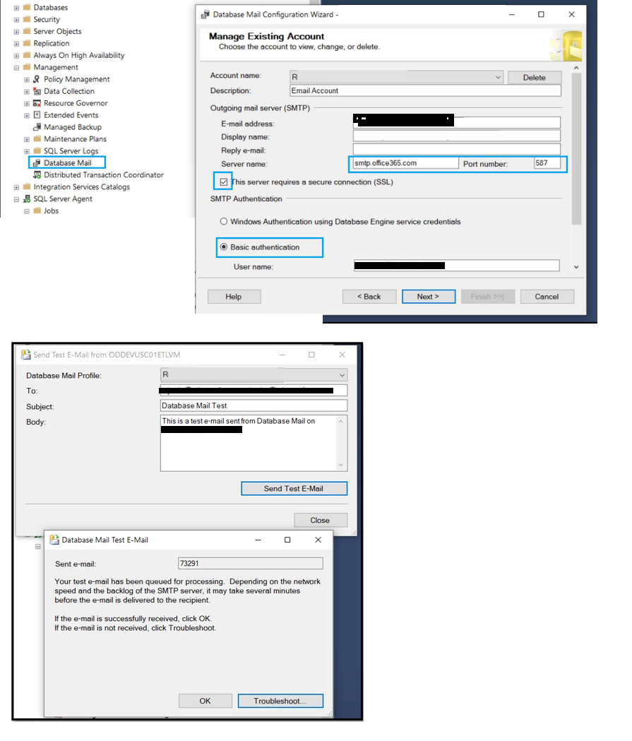 How To Configure Smtp O365 Migration Using Tls 1 2 For Sql Database Mail